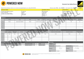 Domestic Gas Safety Certificate